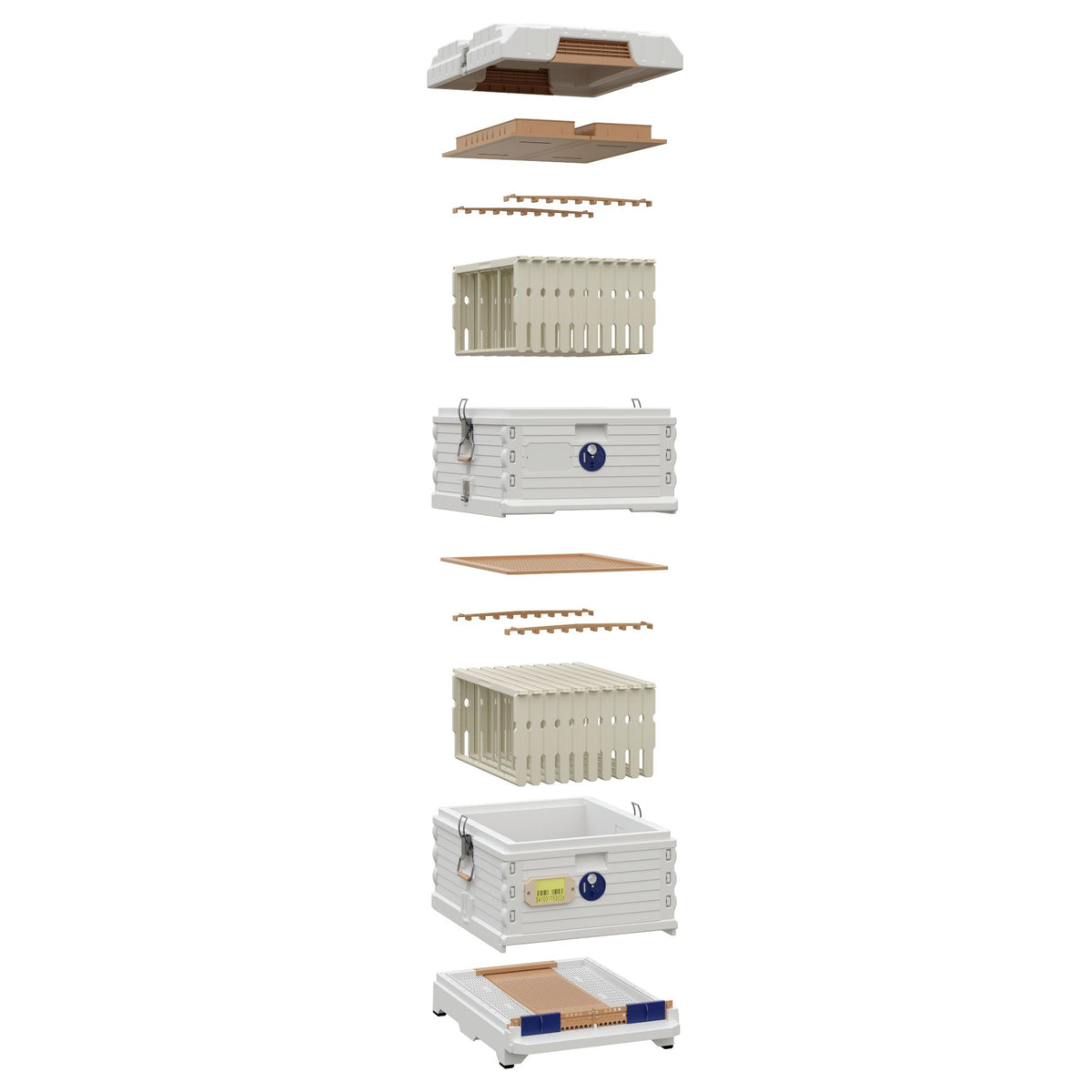 Ergo PLUS White Double Brood Box Beehive Set – Apimaye USA